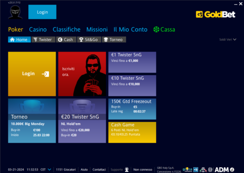 Guida completa a Goldbet poker - Assopoker