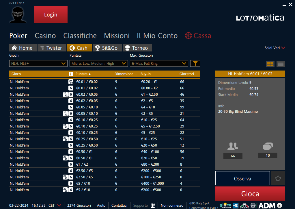 Lottomatica (Poker) - Assopoker