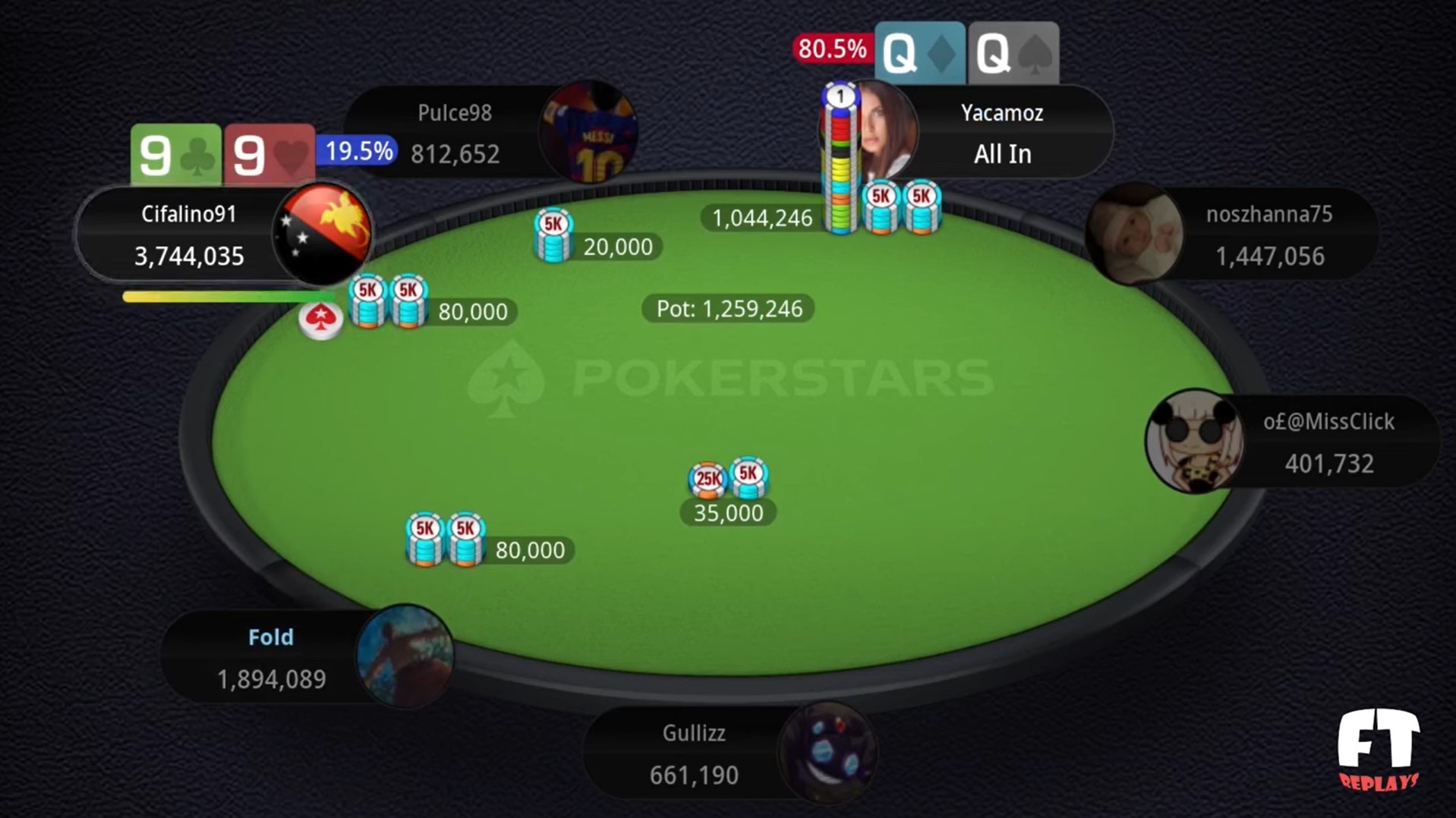 Il TP di Dario Barone in una mano decisiva al Sunday Special