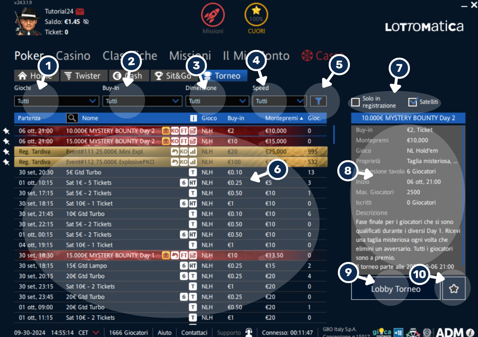Guida pratica al poker di Lottomatica - Assopoker