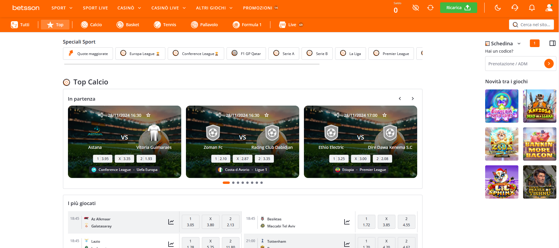 Guida completa a Betsson scommesse - Assopoker