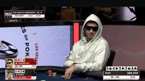 WSOP 2026: Sammartino out dal 25k HU, si rifà nell'Omaha H/L